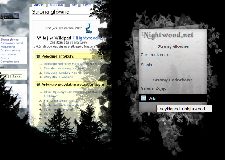 Nightwood.net Site Menu - Play Online on Flash Museum 🕹️