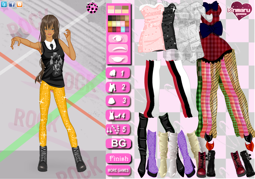 Rocker Girl Dress Up Game - Play Online on Flash Museum 🕹️