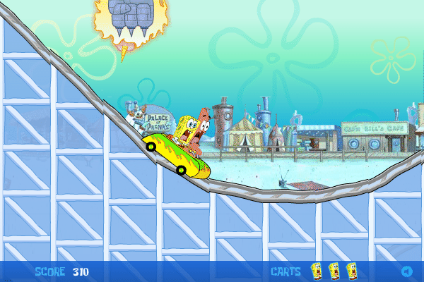 SpongeBob: Fiery Tracks of Fury - Play Online on Flash Museum 🕹️
