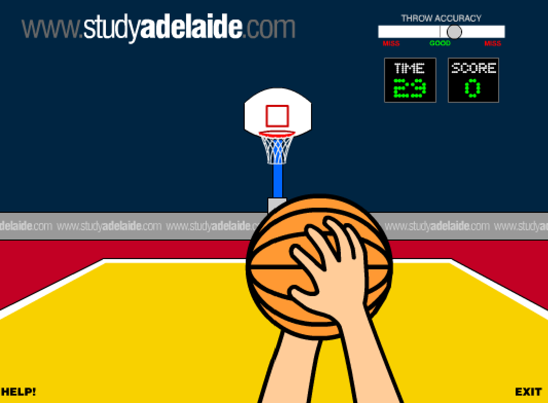 Study Adelaide's Basketball Challenge - Play Online on Flash Museum 🕹️