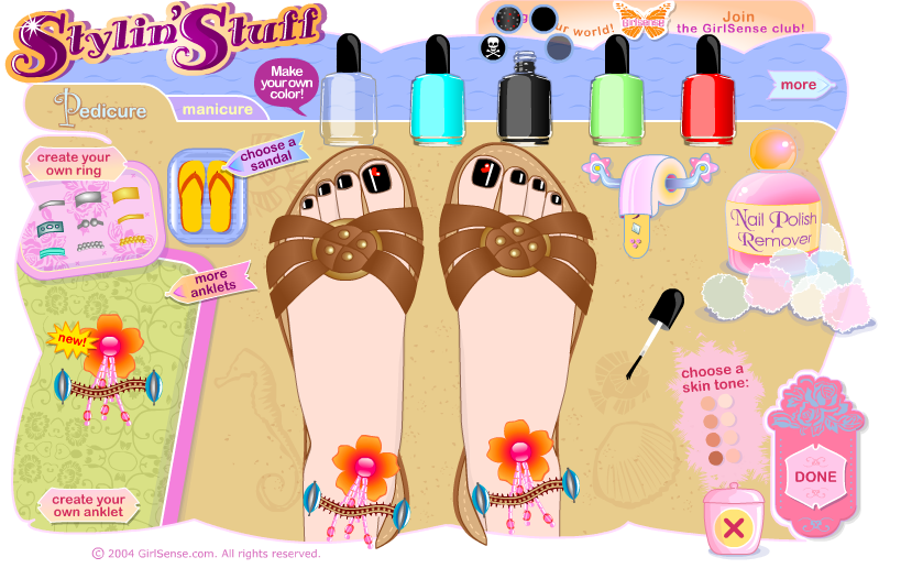 Stylin' Stuff: Pedicure - Play Online on Flash Museum 🕹️